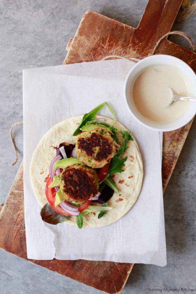 Easy Falafel Wrap Recipe with Tahini Sauce