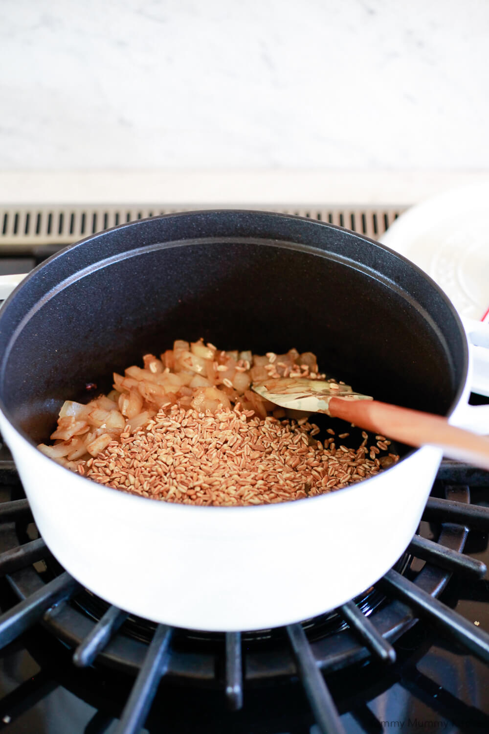 Farrotto - Creamy Mushroom Farro Risotto with Butternut Squash