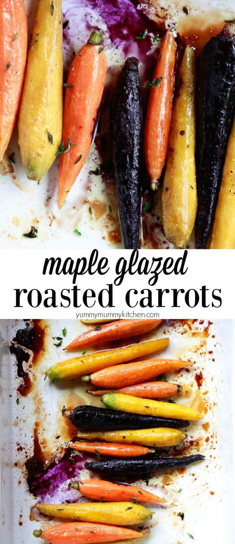 Maple Glazed Oven Roasted Carrots - How to Roast Whole Carrots