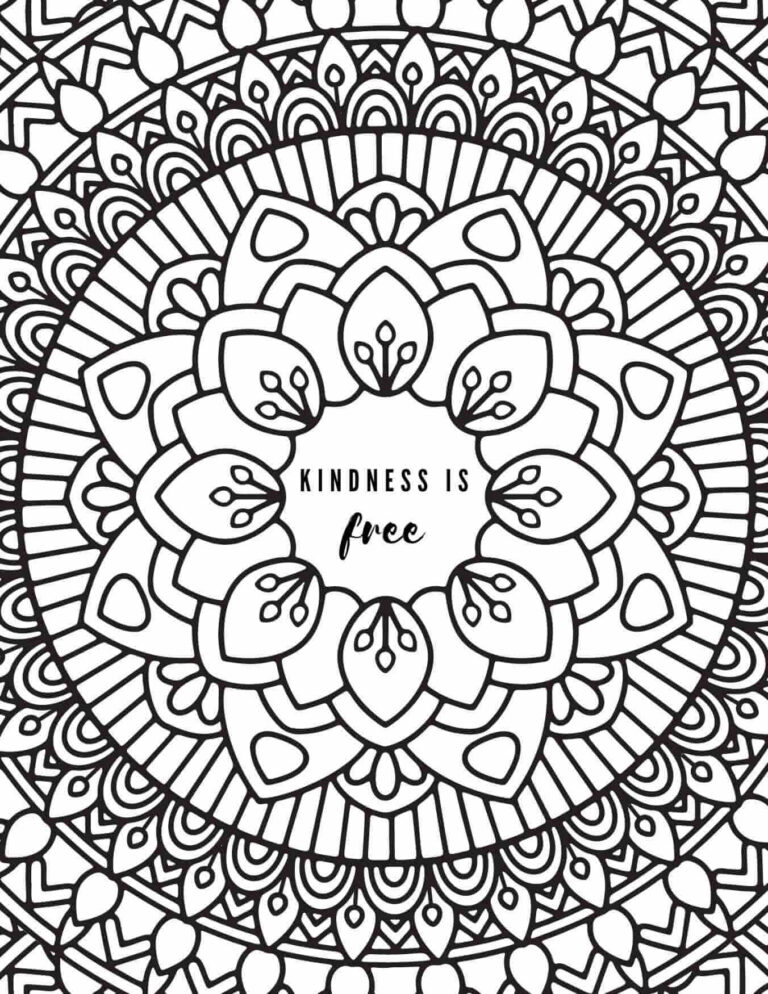20 Free Kindness Coloring Pages