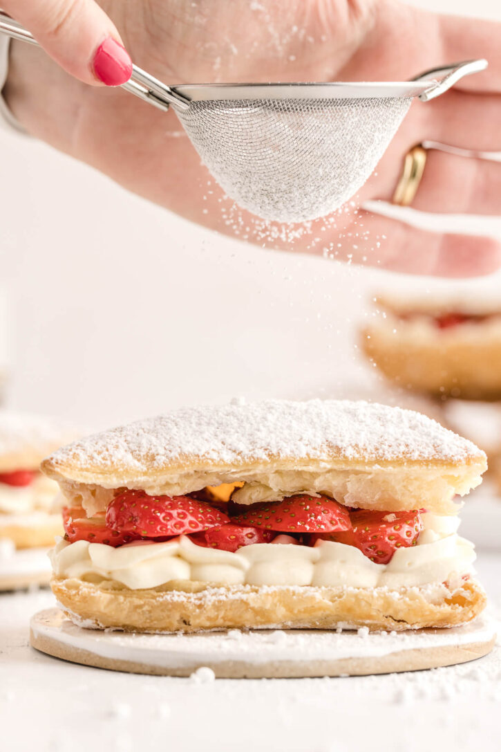 Napoleon Dessert - Strawberry Puff Pastry Napoleons