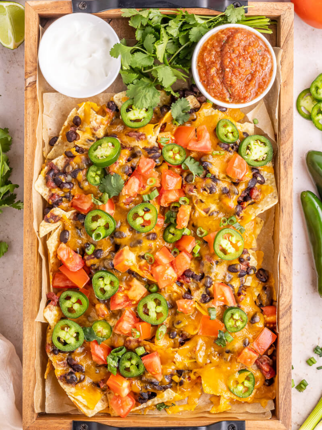 Vegetarian Black Bean Sheet Pan Nachos Story - Yummy Mummy Kitchen