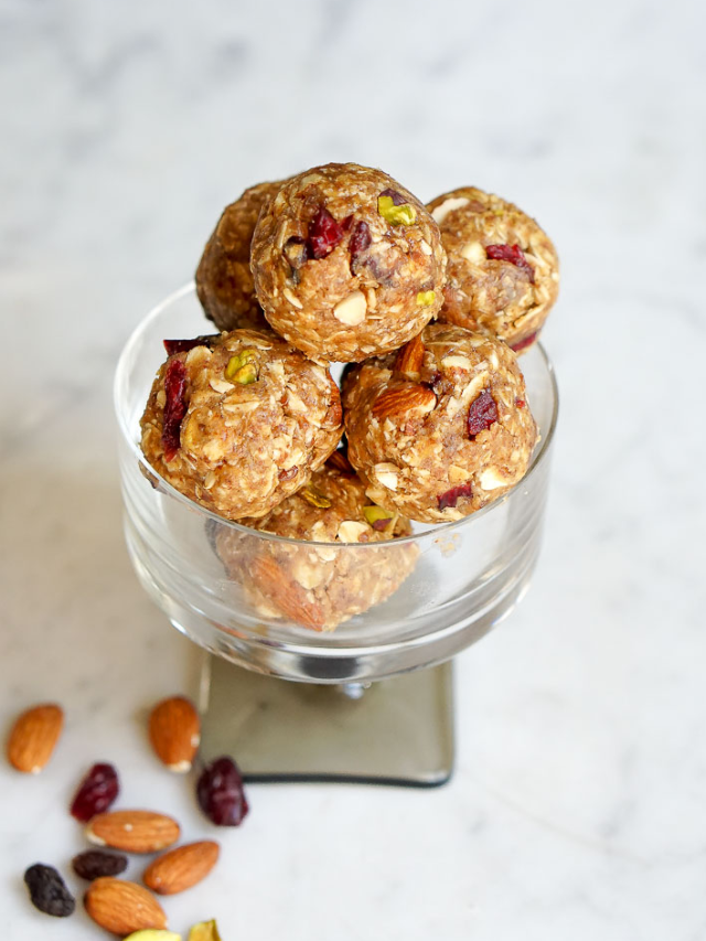 Trail Mix Peanut Butter Energy Balls Story - Yummy Mummy Kitchen