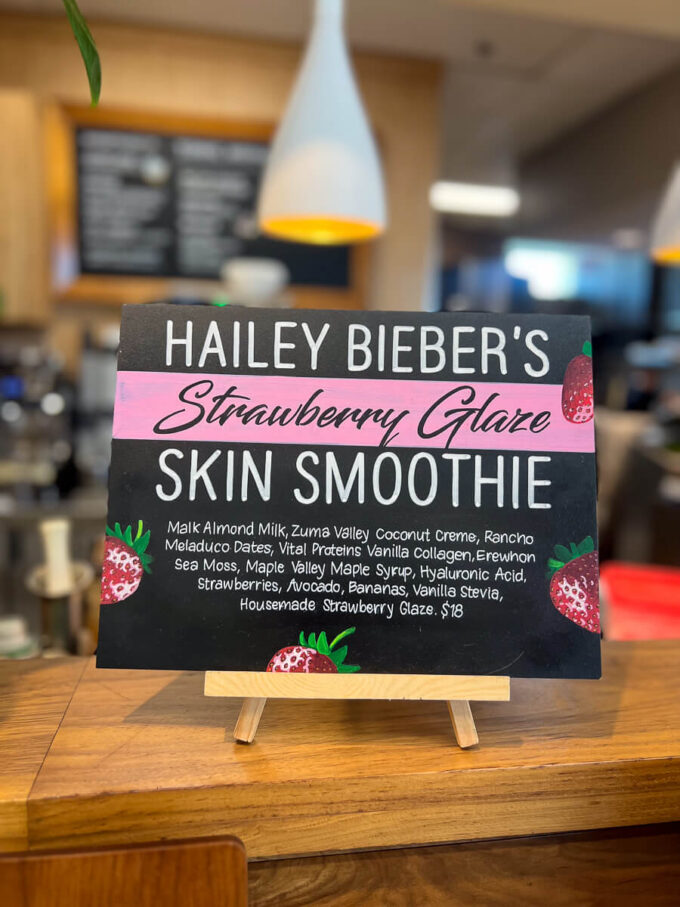 Hailey Bieber Erewhon Strawberry Skin Smoothie