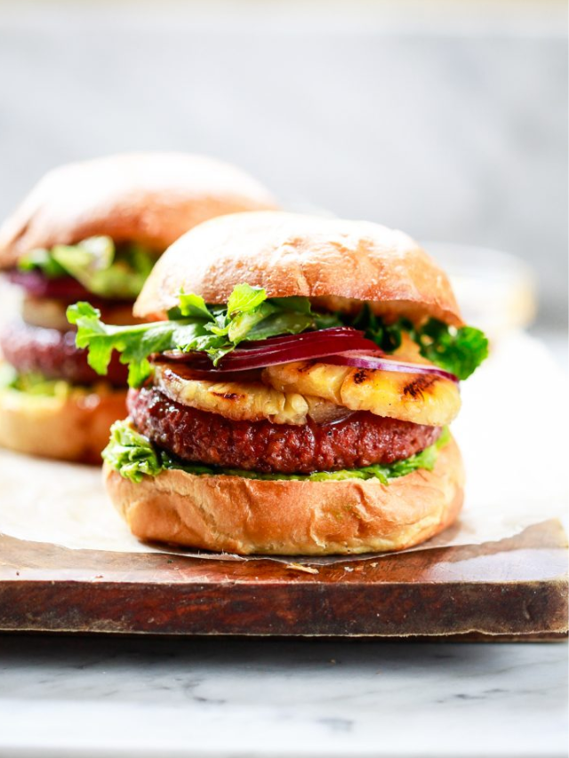 Pineapple Teriyaki Plant-Based Burgers Story - Yummy Mummy Kitchen