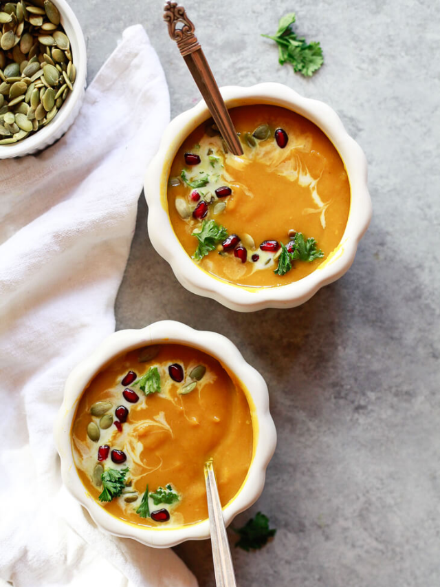 Curried Butternut Squash Pumpkin Soup Story - Yummy Mummy Kitchen