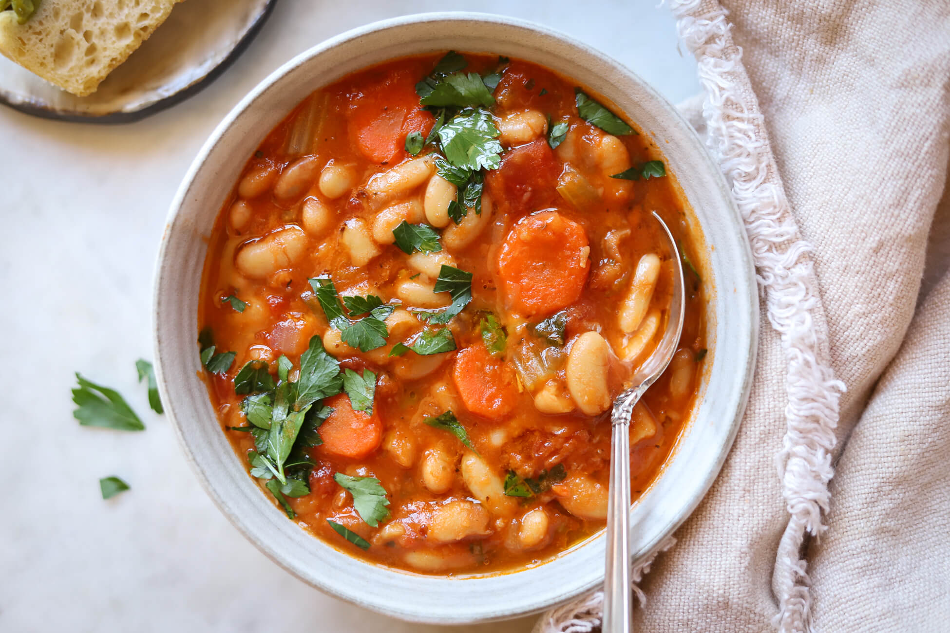 Greek White Bean Soup (Fasolada) - Yummy Mummy Kitchen