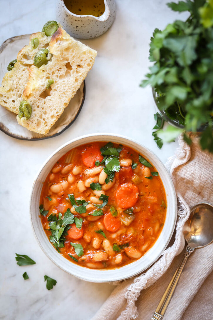 Greek White Bean Soup (Fasolada) - Yummy Mummy Kitchen