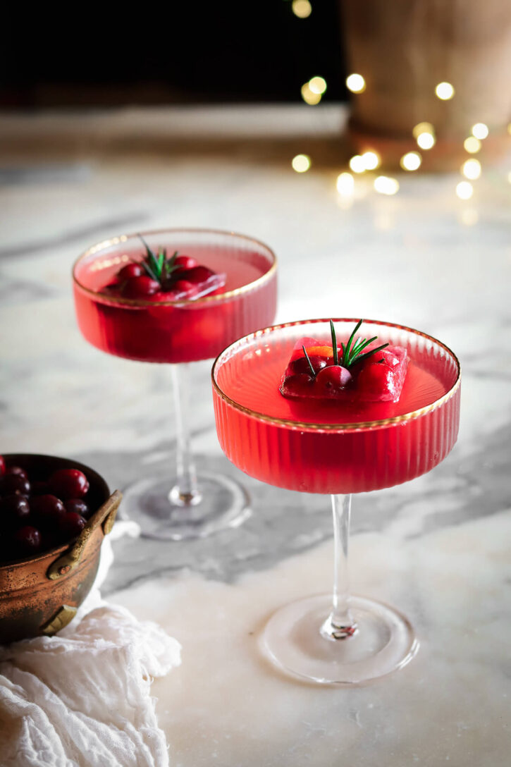 Christmas Cranberry Ice Cubes for Festive Drinks