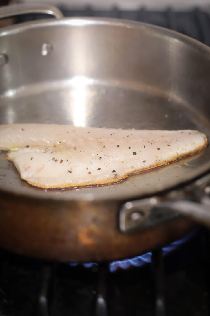 Pan Seared Branzino Filet Recipe with Gremolata